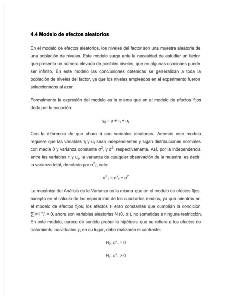44 Modelo de Efectos Aleatorios | PDF | Diferencia | Modelo de efectos aleatorios