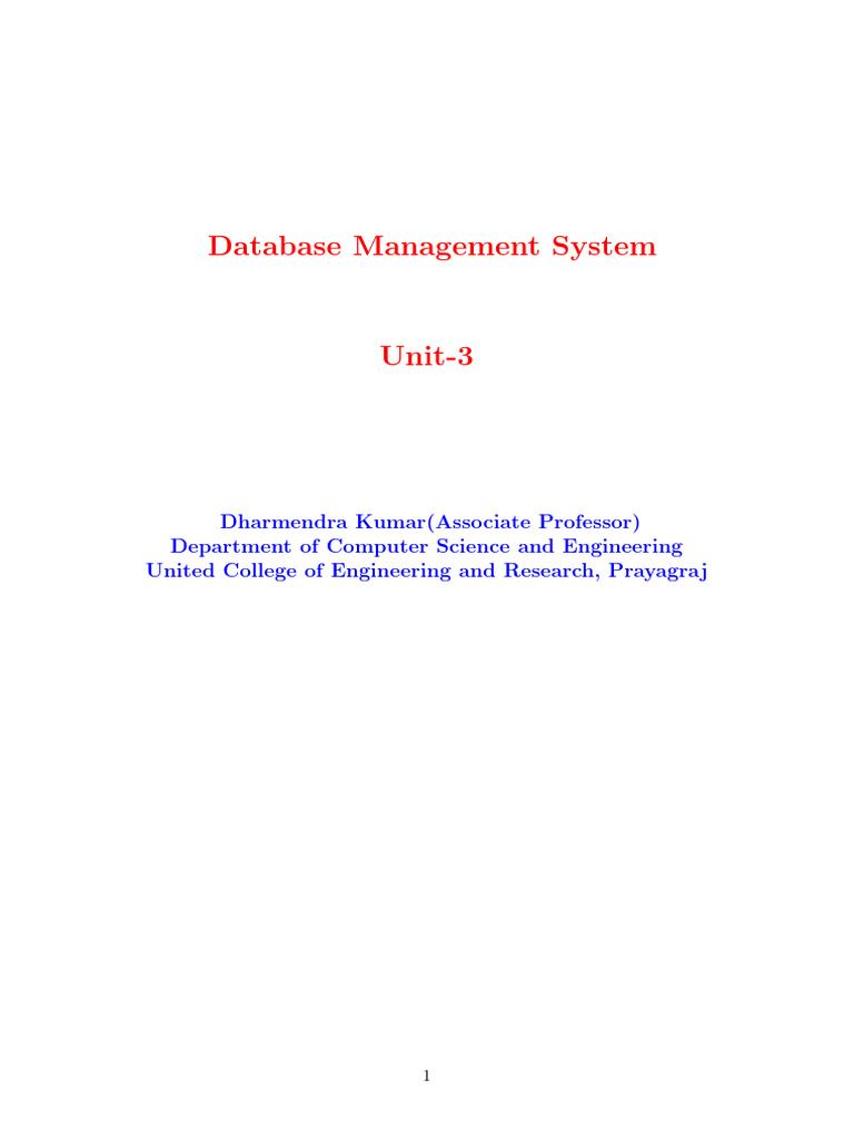 Unit-3 | PDF | Data Management | Software Design