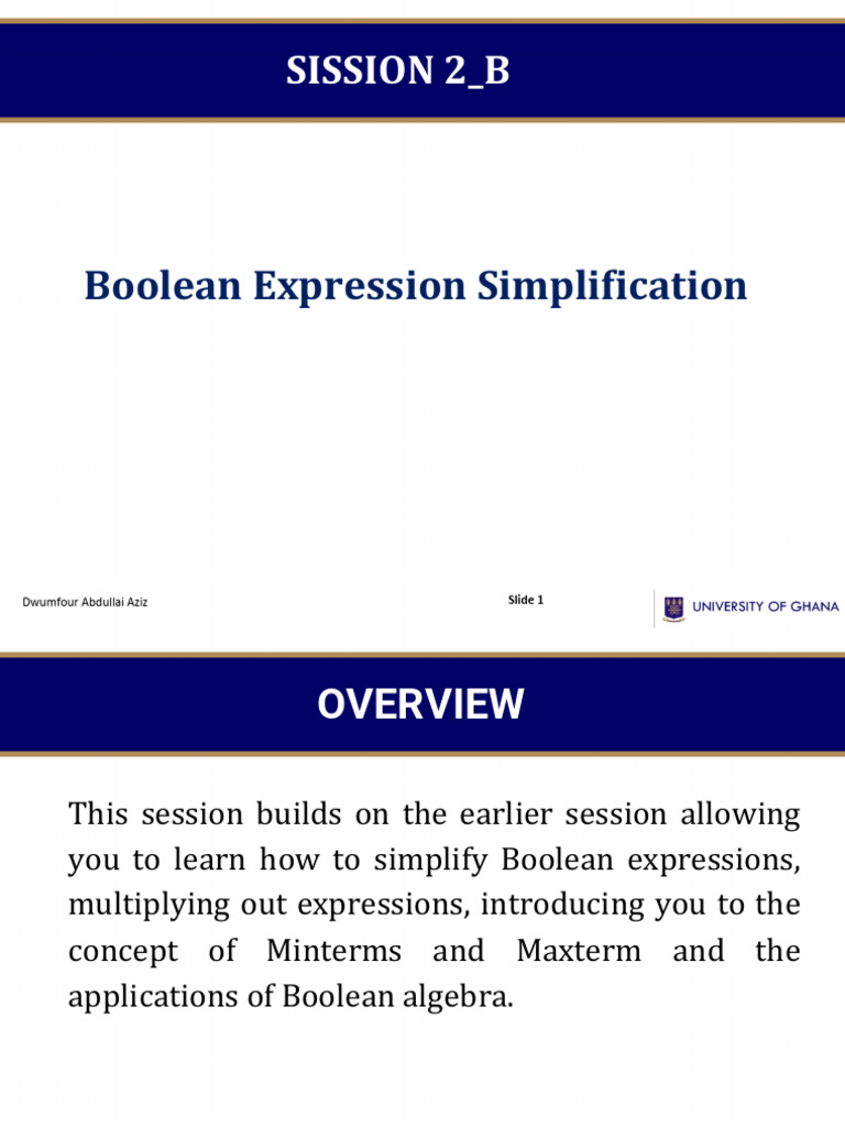 DIGITAL AND LOGIC DESIGN_BOOLEAN_EXPRESSION | PDF | Boolean Algebra | Teaching Mathematics