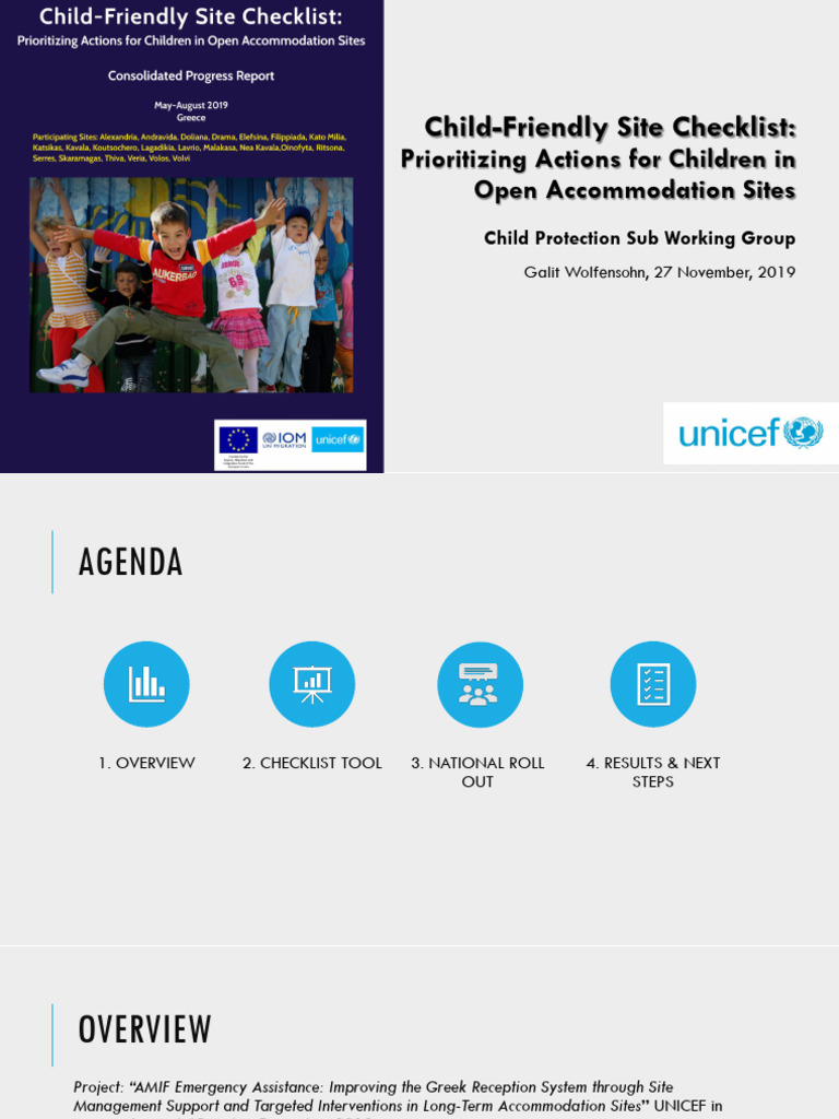 Child Friendly Site Checklist UNICEF - CPSWG Presentation - 27.11.2019 | PDF | Child Protection ...