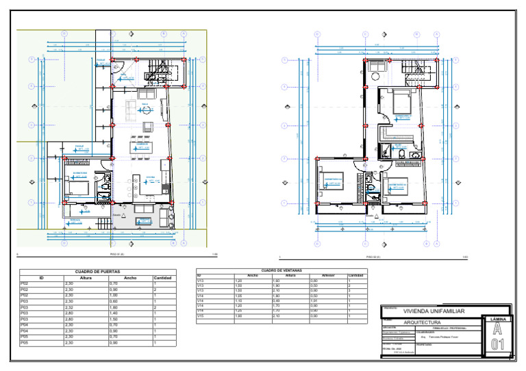 Planos de Una Vivienda Multifamiliar | PDF