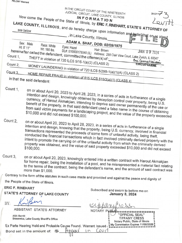 States Attorney Re Adam Shaf | PDF