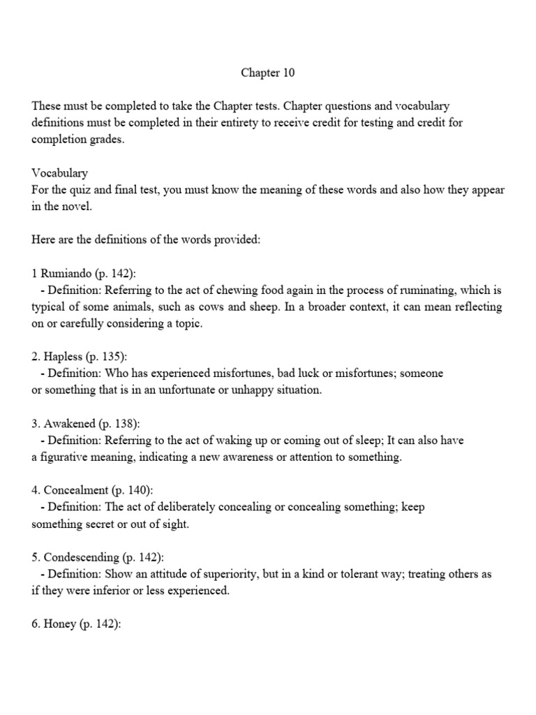 Regina Tamez - Hunger Games Part 2 Chapter Questions & Vocab | PDF ...