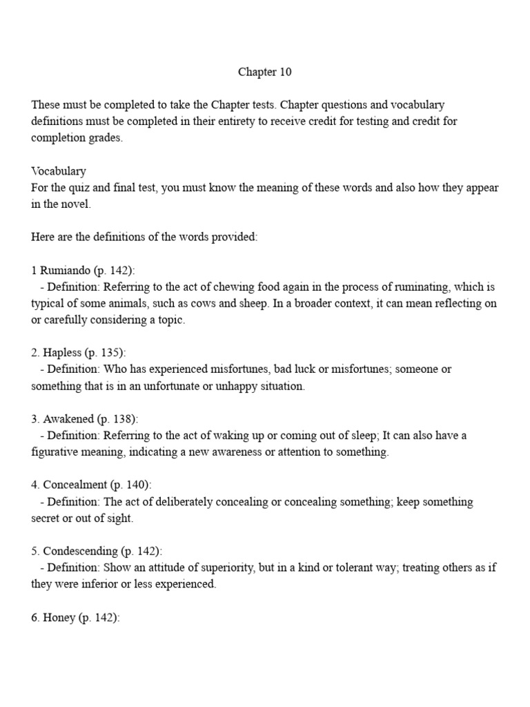 Regina Tamez - Hunger Games Part 2 Chapter Questions & Vocab | PDF ...