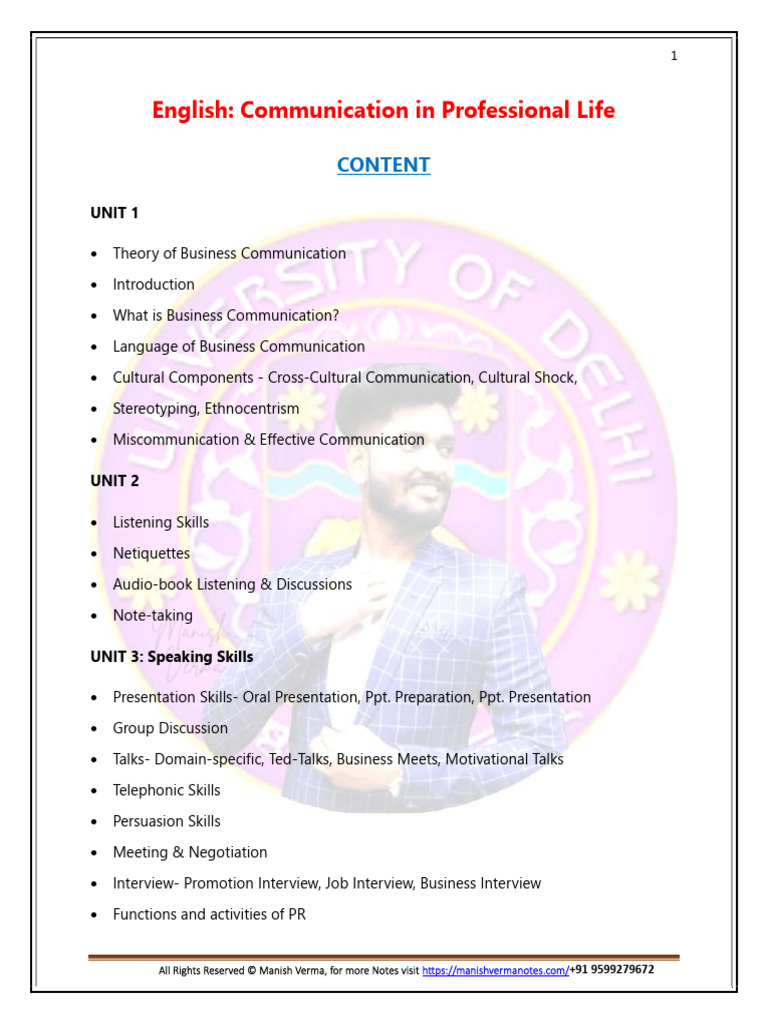 English - Communication in Professional Life | PDF | Communication ...