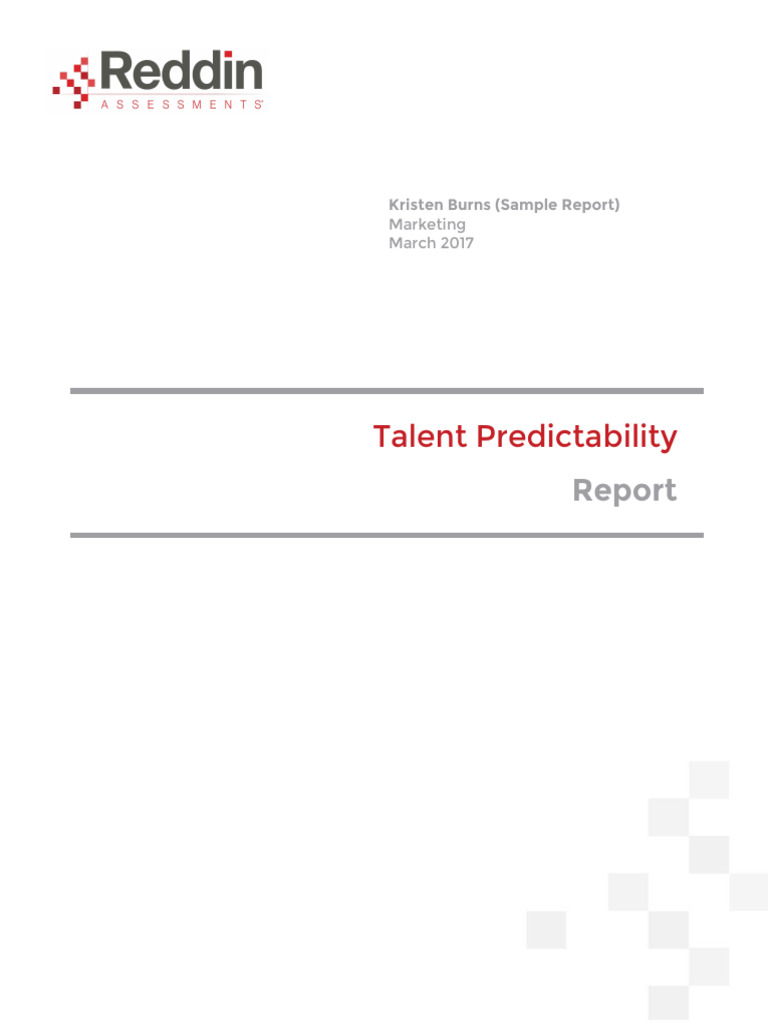 TPR_sample_report | PDF | Leadership | Psychology