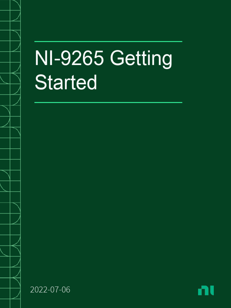 NI-9265 Getting Started | PDF | Electromagnetic Compatibility ...