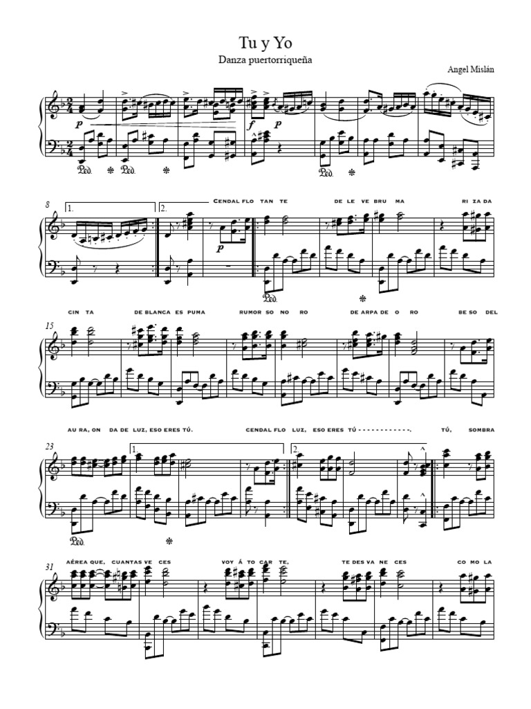 Danza Tu y Yo Angel Mislán | PDF