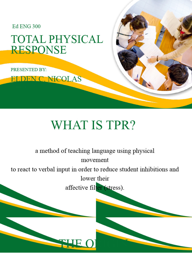 Physical Response (Edeng300) | PDF | Learning | Language Acquisition