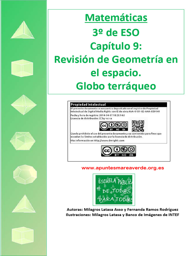 Geometría del Espacio: Poliedros y Más | PDF | Triángulo | Esfera