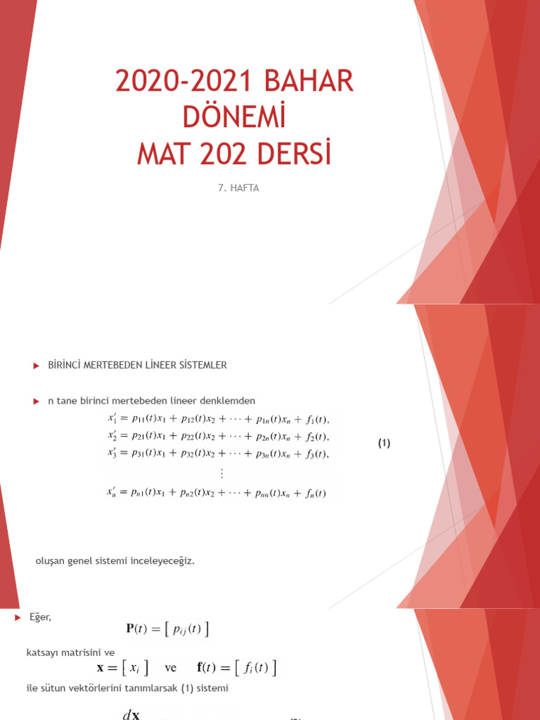 MAT 202-7.hafta | PDF