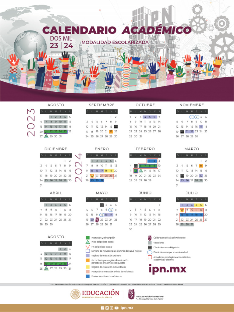 Calendario Académico IPN 2023-2024 | PDF