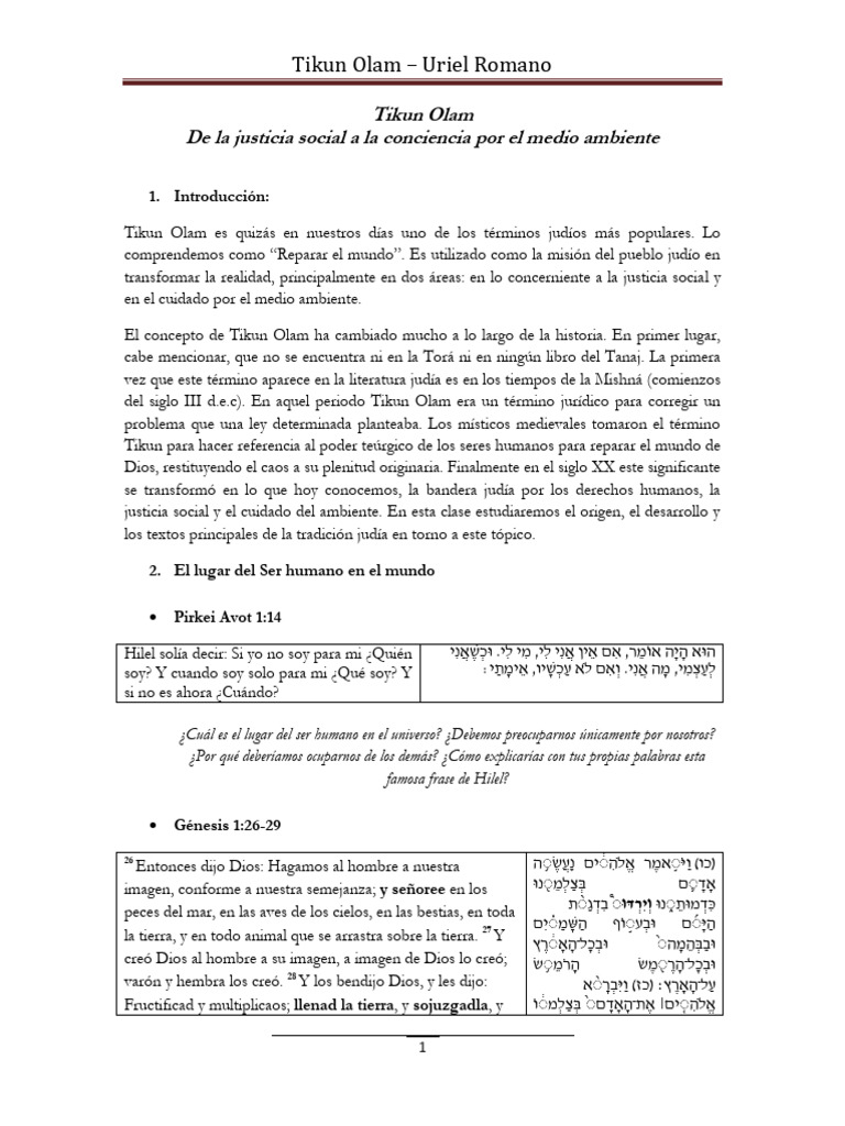 Tikun Olam | PDF