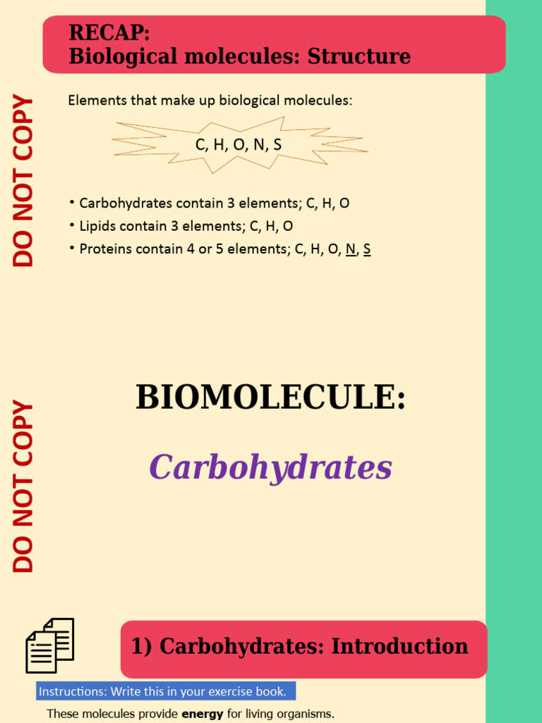 03 10-BioD-2 Tue 03oct Unit 2C - Biological Molecules Slides 1 7 | PDF ...