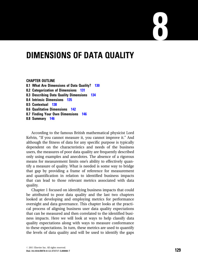 4 The Practitioner's Guide To Data Quality Improvement Cap 8 | PDF | Accuracy And Precision ...
