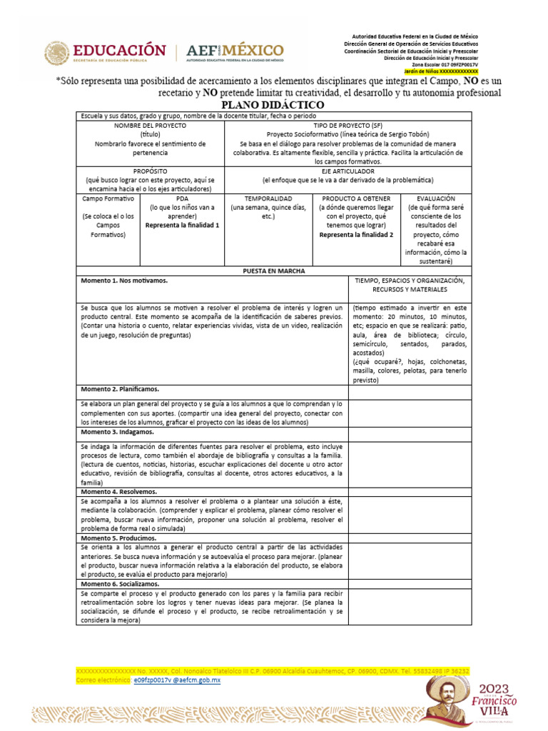 Formato Proyecto Socioformativo Linea Teorica Sergio Tobon | Descargar gratis PDF | Educación de ...