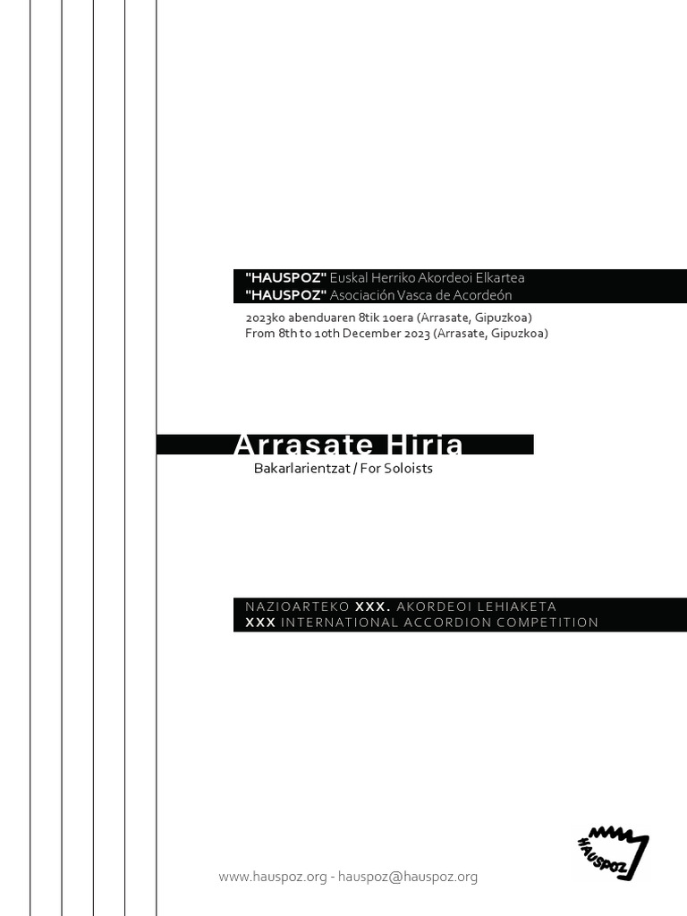Conditios Arrasate Hiria 2023 | PDF | Classical Music