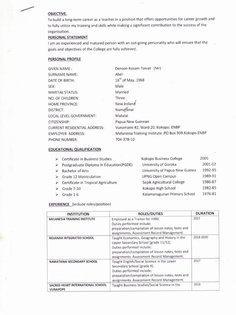 Kosams Bio-Data Revised | PDF