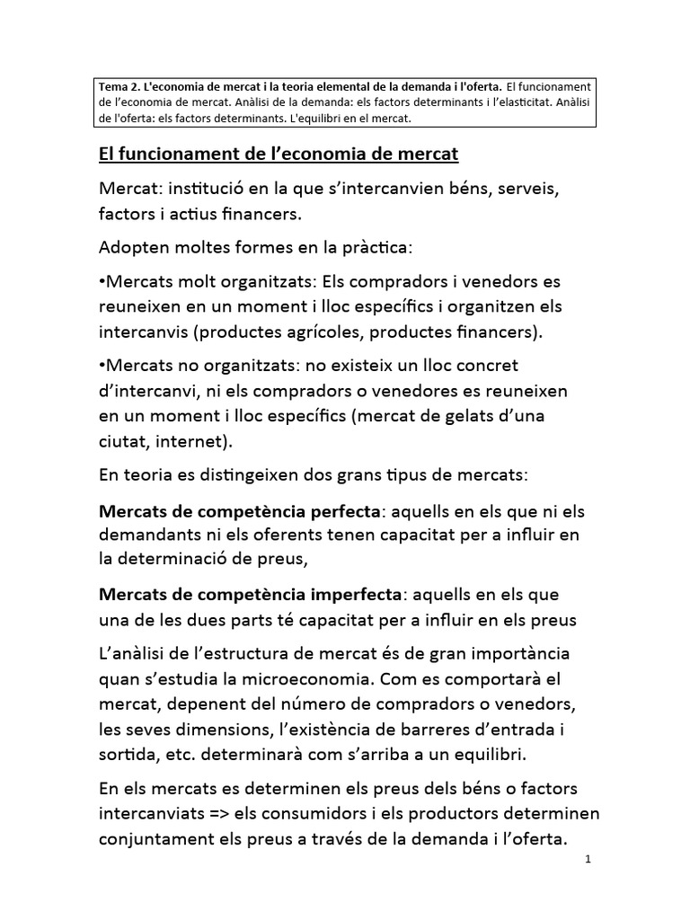 Apunts Tema 2 IntroEco 2023 | PDF
