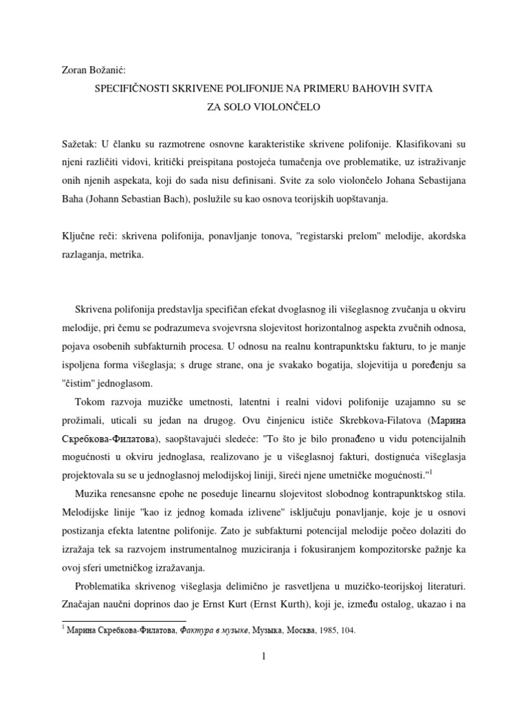 Skrivena Polifonija | PDF