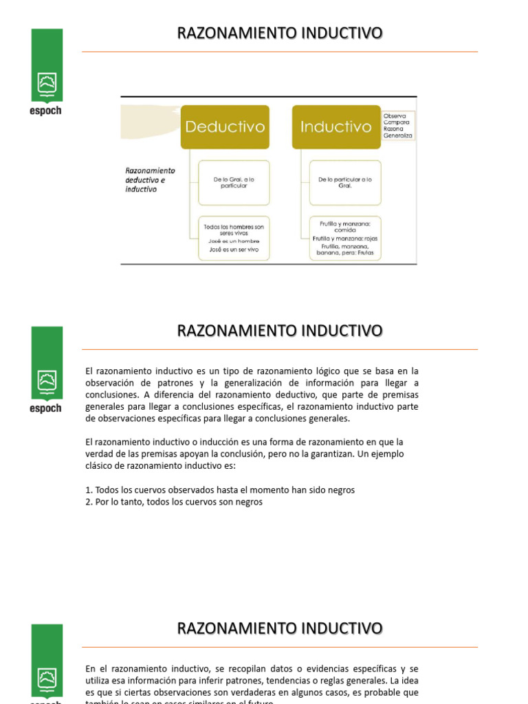Razonamiento Inductivo | PDF | Razonamiento inductivo | Inteligencia (IA) y semántica