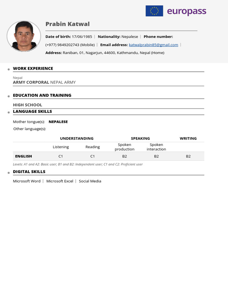 CV - Prabin Katwal | PDF