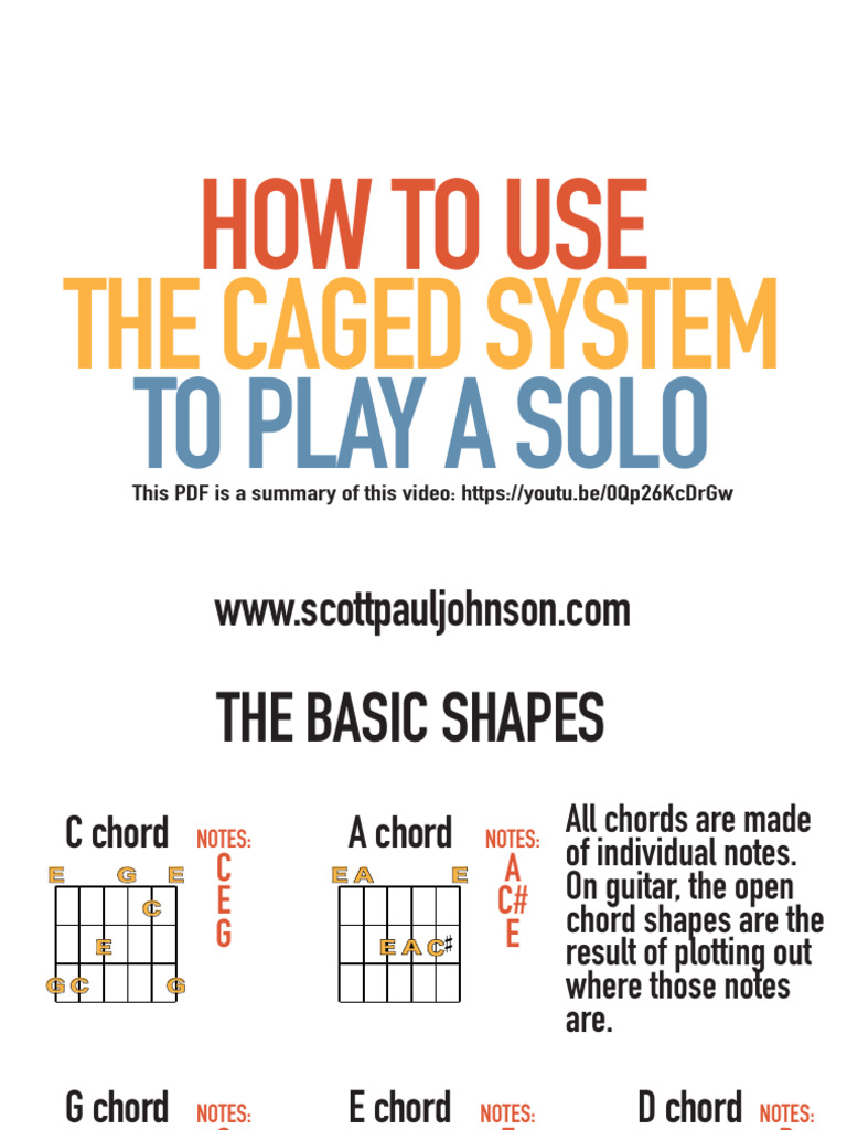 How To Use The CAGED System To Play A Solo 01 | PDF | Musical ...