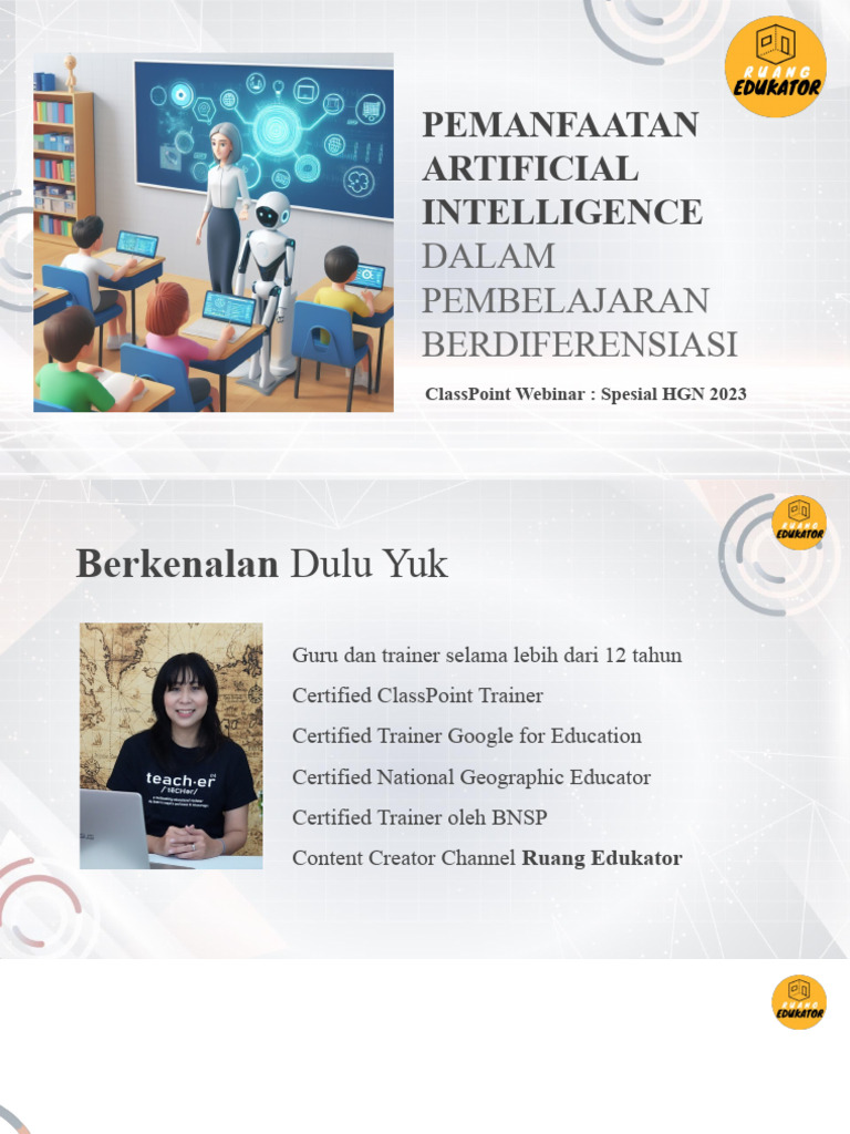 Pemanfaatan ClassPoint dalam AI Pendidikan | PDF