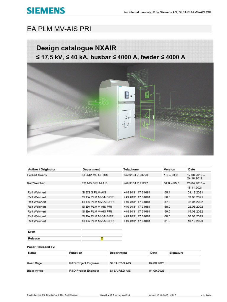 NXAIR Design Catalogue | PDF | Fuse (Electrical) | Alternating Current