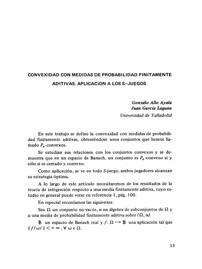 Convexidad Con Medidas de Probabilidad Finita | PDF | Conjunto convexo | Conjunto (Matemáticas)