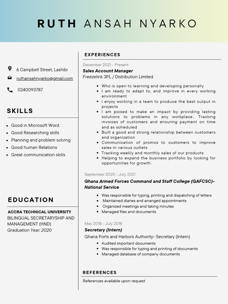 Ruth's CV | PDF