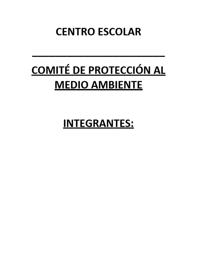 COMITE DE PROTECCION AL MEDIO ESCOLAR.2022 | PDF | Residuos | Entorno ...