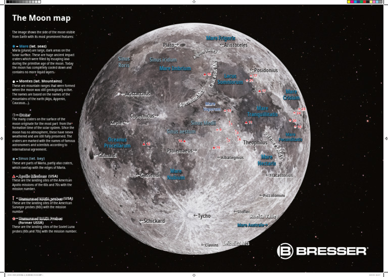 Poster Moon-map-A2 en BRESSER V022021a | PDF | Moon | Lunar Science