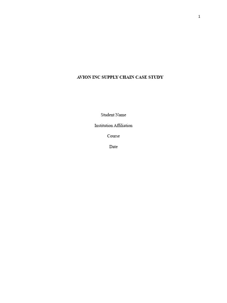 Supply Chain Case Study | PDF | Supply Chain | Procurement