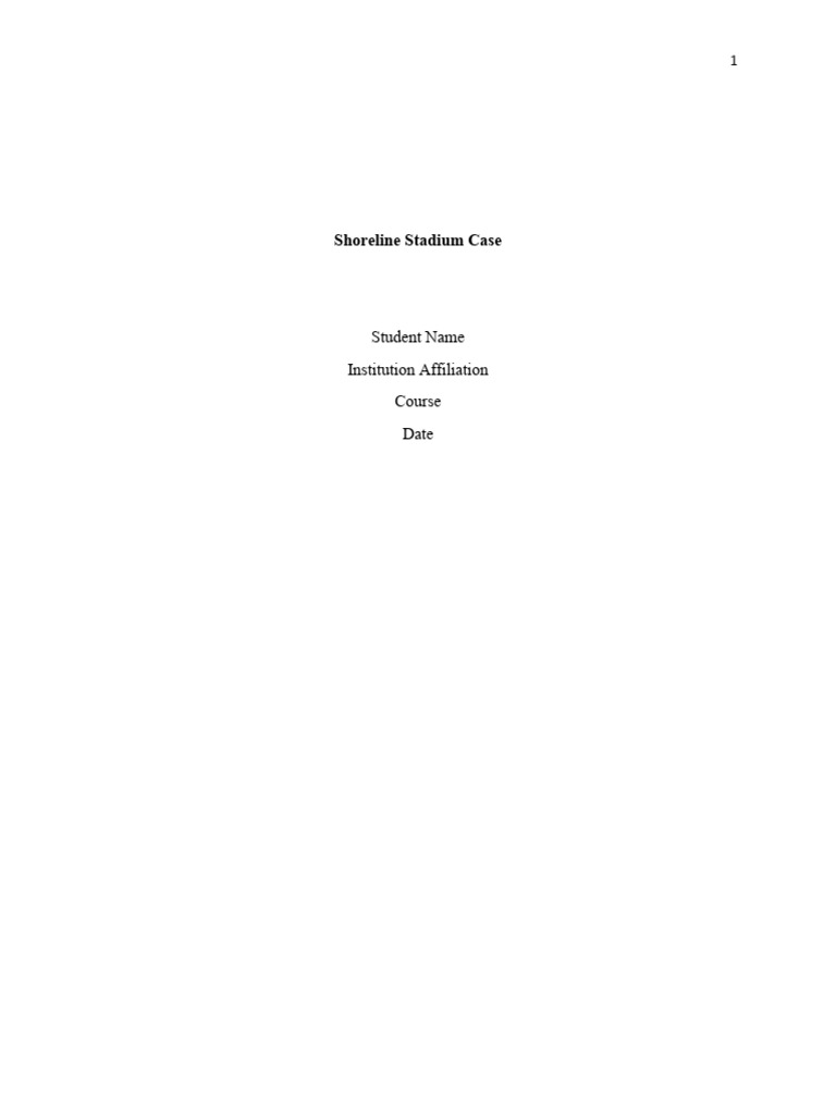 Shoreline Stadium Project Timeline Analysis | PDF | Applied Mathematics