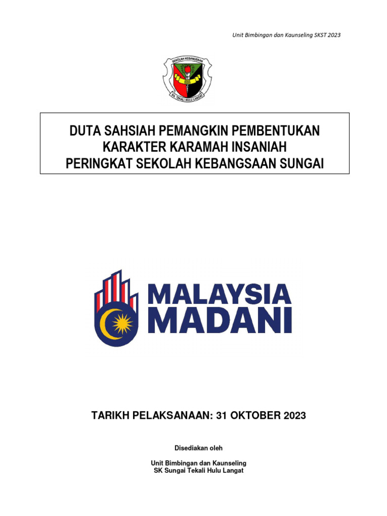KK Duta Sahsiah 2023 | PDF