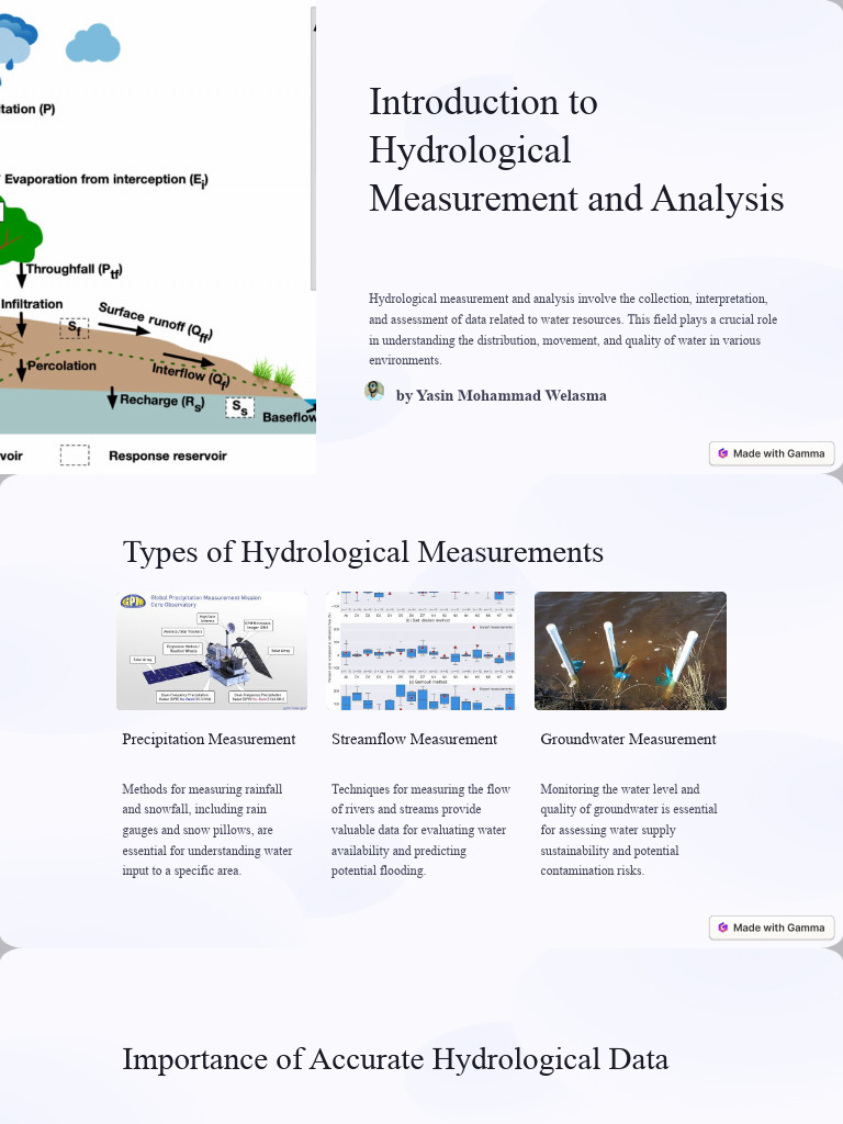 Hydrological Measurement & Analysis Guide | PDF | Hydrology | Water ...