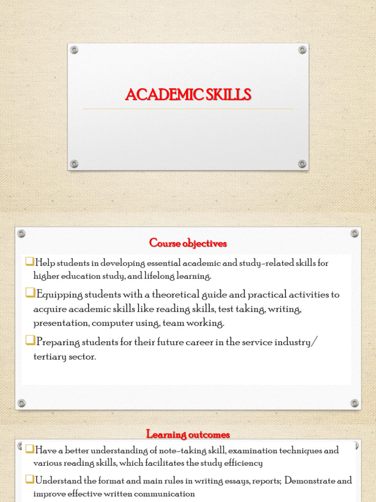 Course Overview | PDF | Study Skills | Essays