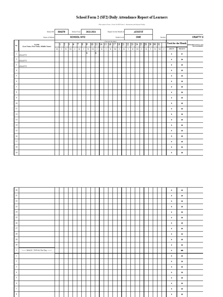 SF2 2023 24 Monthly | PDF