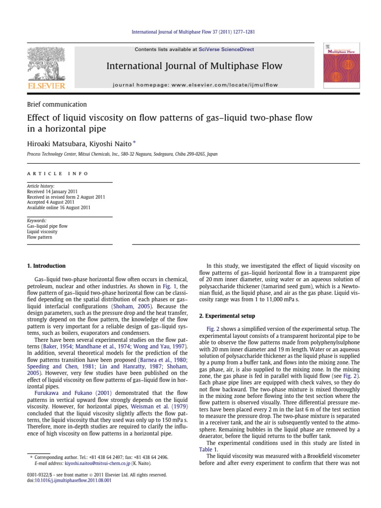 Effect of Liquid Viscosity On Flow Patterns of Gas-Liquid Two-Phase ...