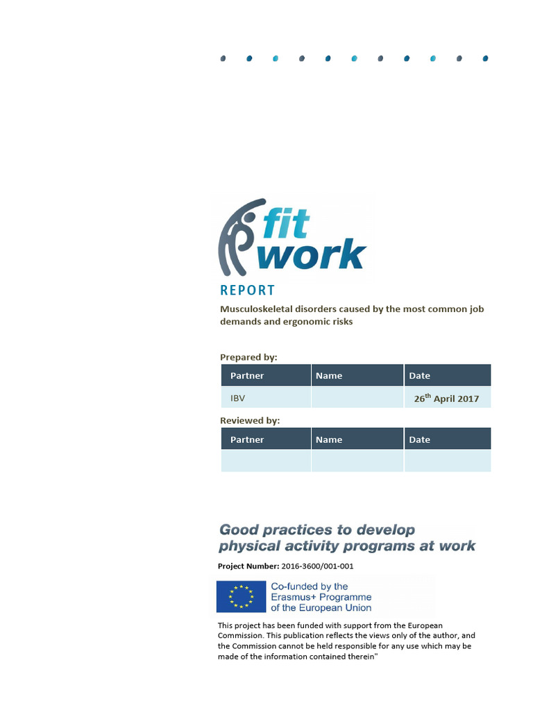 D2.1.MSDs Job Demands Revised | PDF | Human Factors And Ergonomics ...