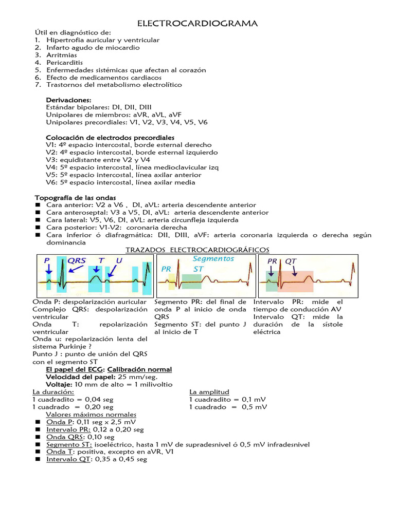 Interpretación del Electrocardiograma EKG | PDF | Electrocardiografia ...