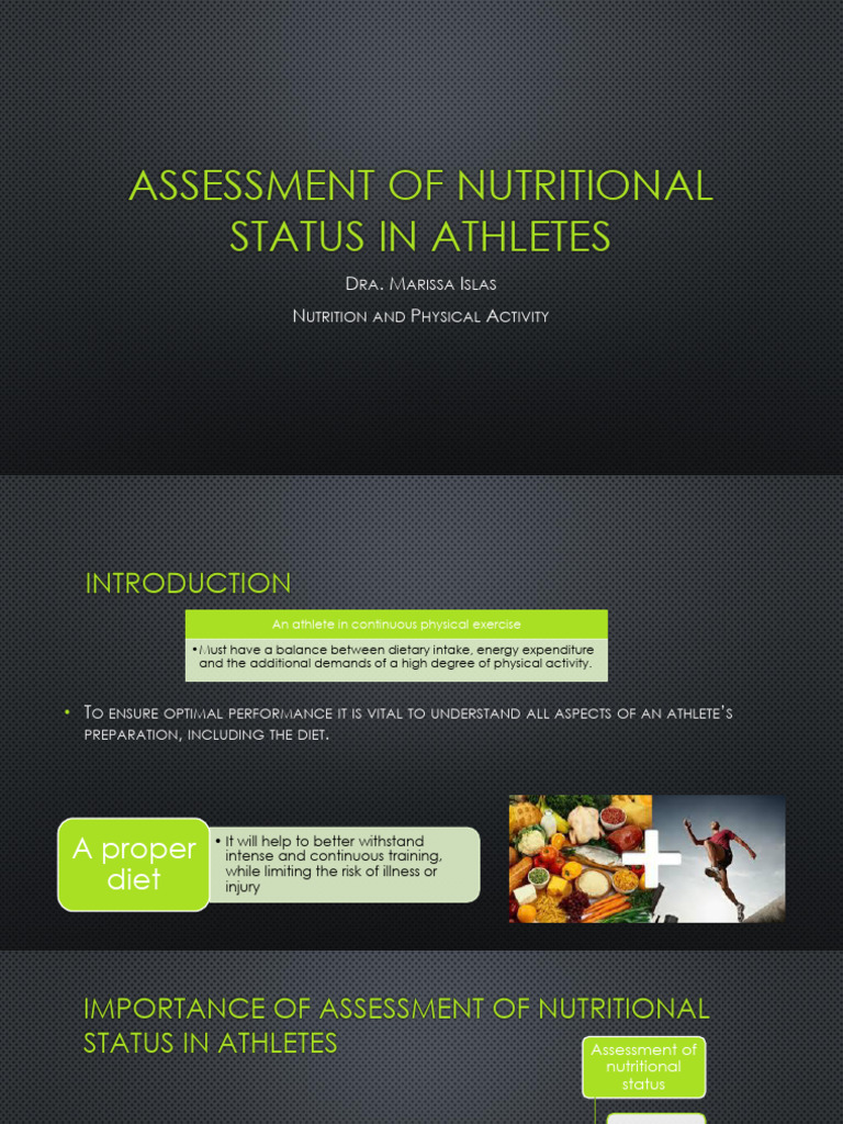 Athlete Nutrition Status Guide | PDF | Nutrition | Diet & Nutrition