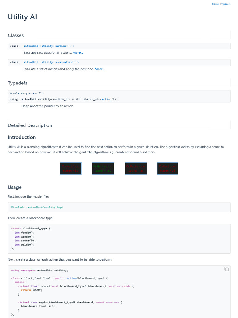 AI Toolkit - Utility AI | PDF | Computer Science | Object (Computer Science)