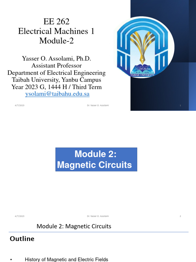 Module 2 Ee 262 Pdf Electromagnetic Induction Magnetic Field