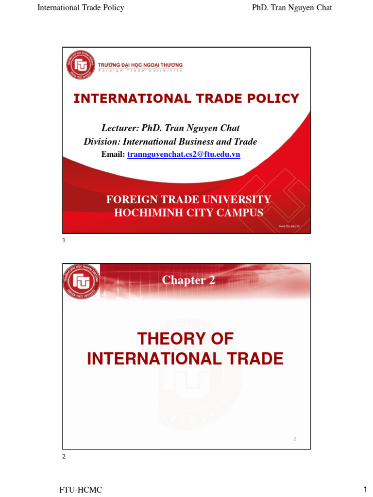 CSTMQT C2 - Theory of International Trade - Preclass Handouts | PDF | Comparative Advantage ...
