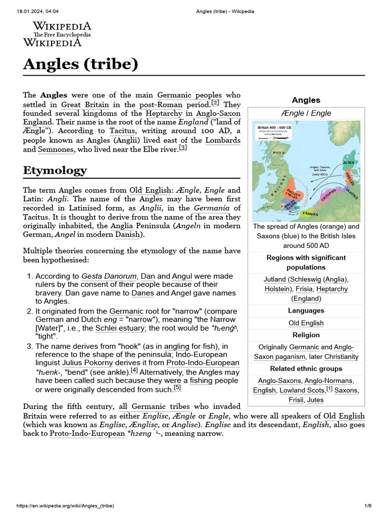 Angles (Tribe) - Wikipedia | PDF
