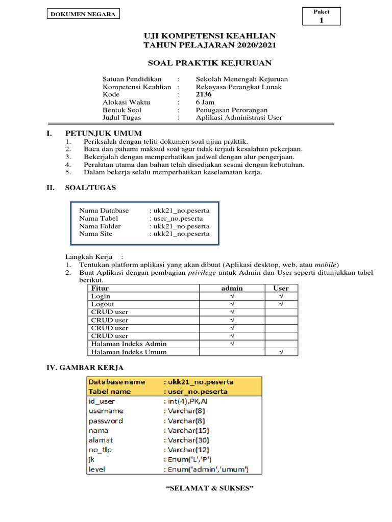 Soal Ukk RPL 2021 | PDF