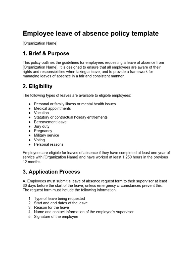 Employee Leave Policy Guide | PDF | Employment | Policy