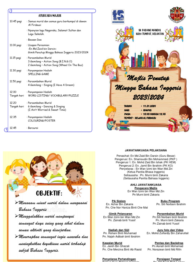 Buku Program Minggu Panitia Bi | PDF